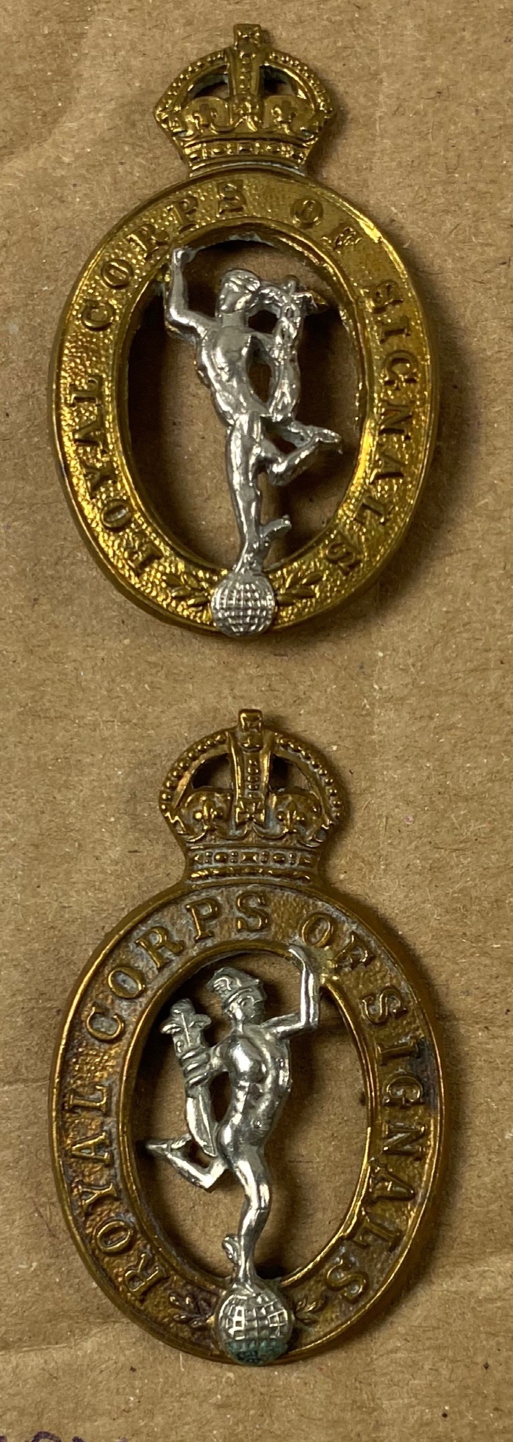 ROYAL CORPS OF SIGNALS COLLAR BADGES PAR DE INSIGNIAS DE CUELLO UK ...