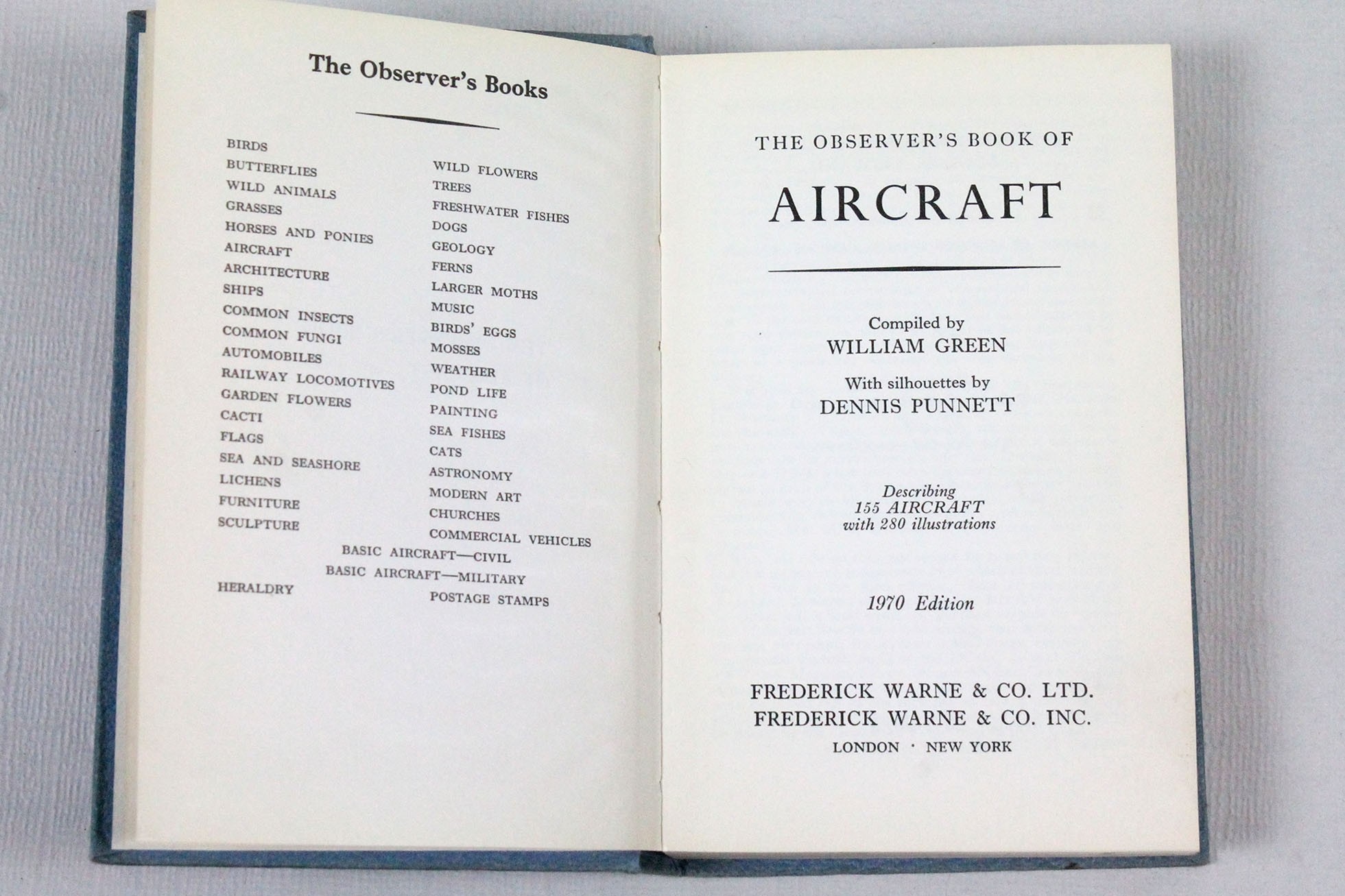 THE OBSERVERS BOOK OF AIRCRAFT 1970