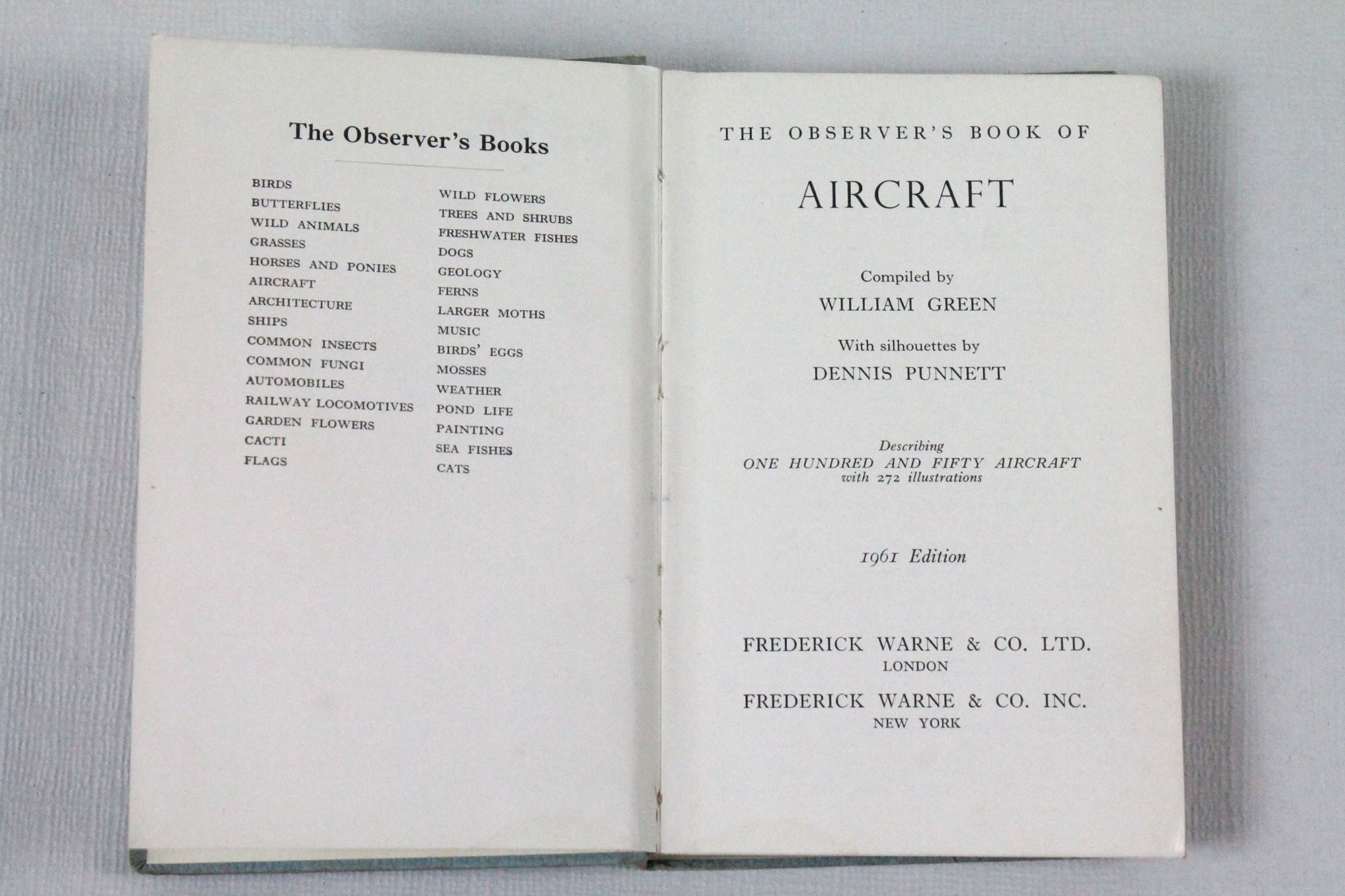 THE OBSERVERS BOOK OF AIRCRAFT 1961