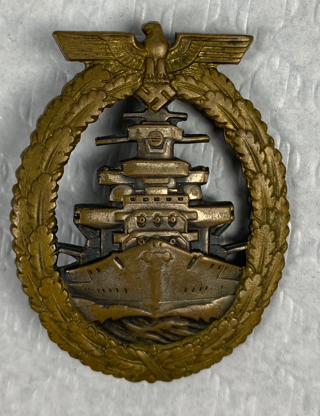Kriegsmarine Flotten Kriegsabzeichen SCHWERING BERLIN Distintivo de ...