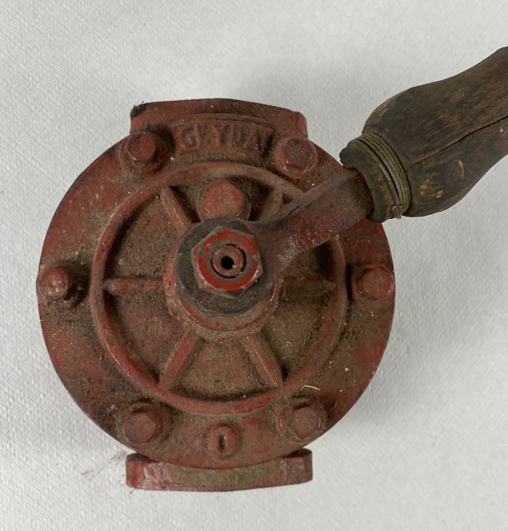 ANTIGUA LLAVE DE PASO PARA FERROCARRIL FLUIDOS O AIRE COMPRIMIDO MARCA ...