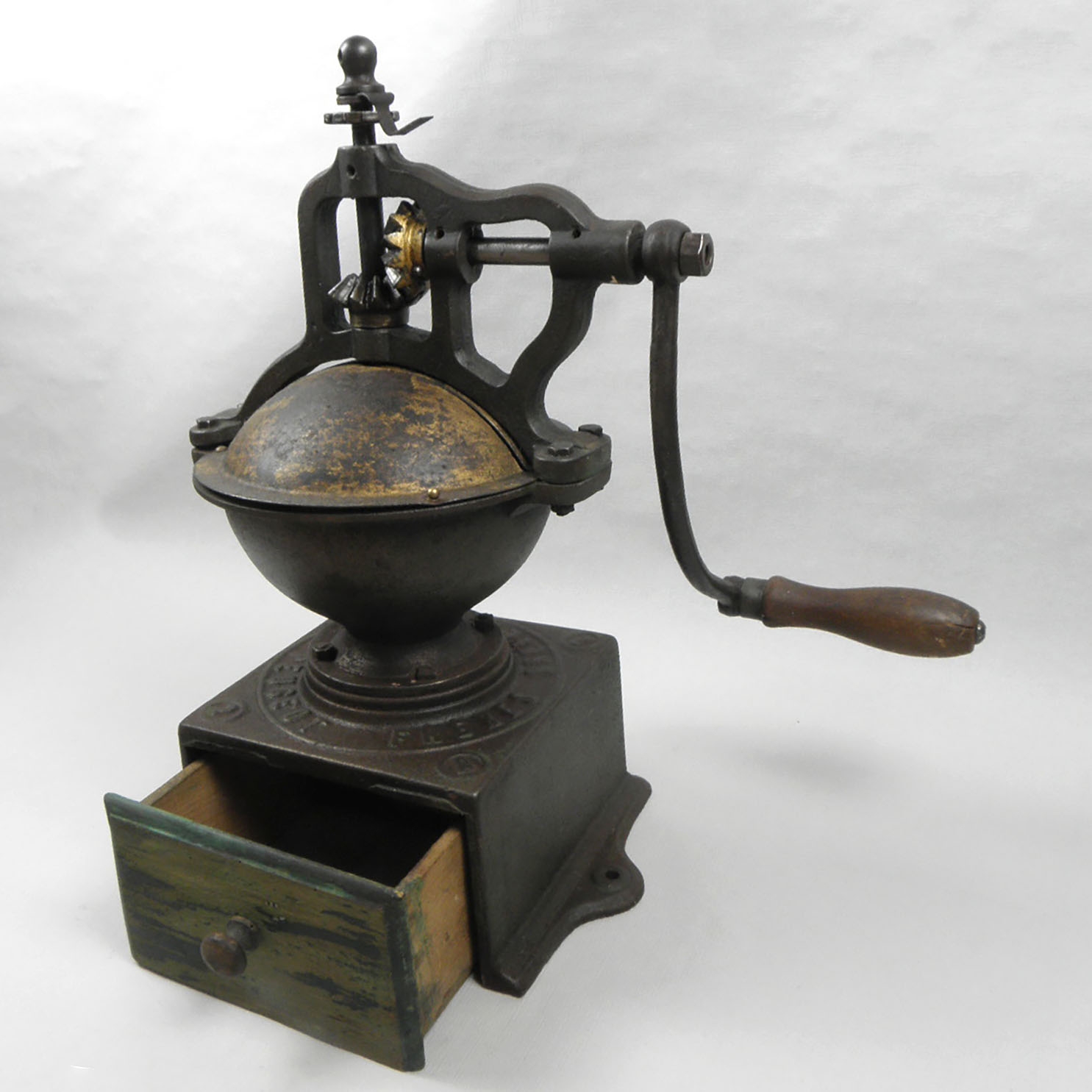 Molinillo antiguo manual de café en hierro colado y latón PEUGEOT ...